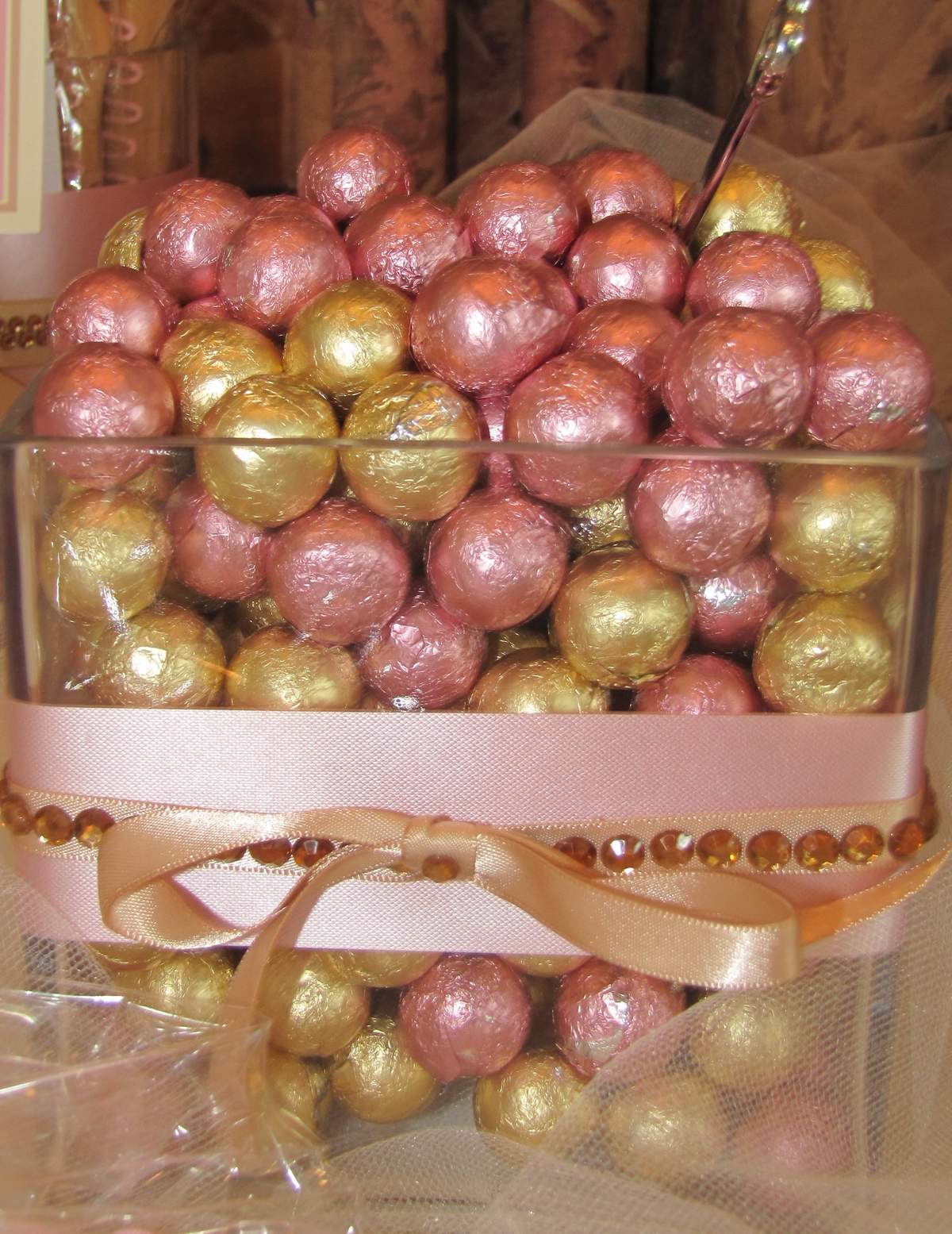 Pink & Champagne with crystals Baptism Party Ideas | Photo 10 of 22 ...