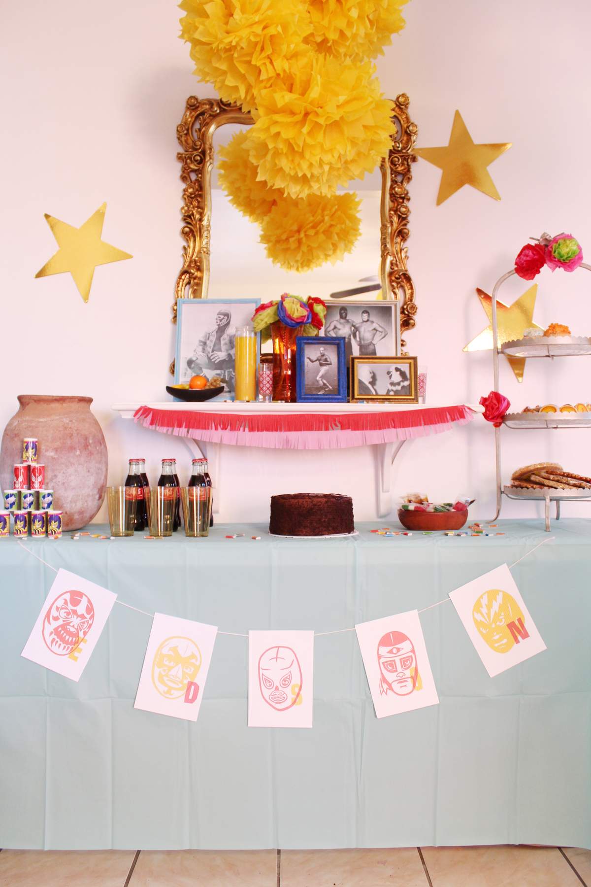 Mexican Lucha Libre Birthday Party Ideas | Photo 12 of 13 | Catch My Party