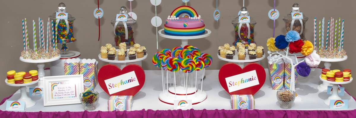 Rainbow Party Birthday Party Ideas | Photo 6 of 11 | Catch My Party