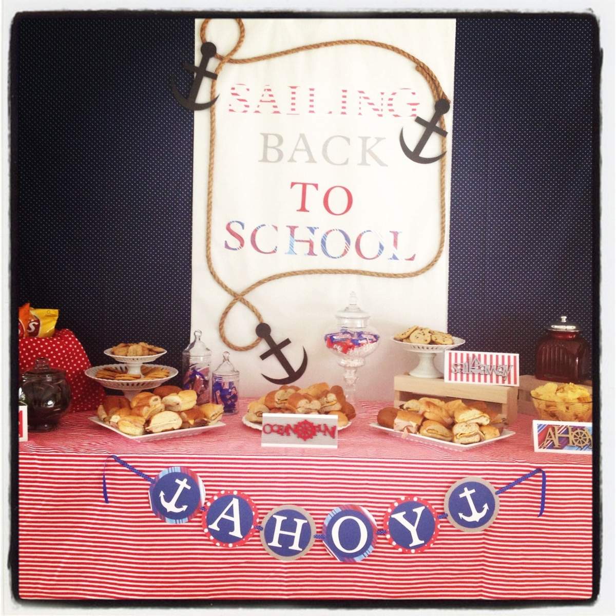 Nautical Back to School Party Ideas | Photo 1 of 3 | Catch My Party