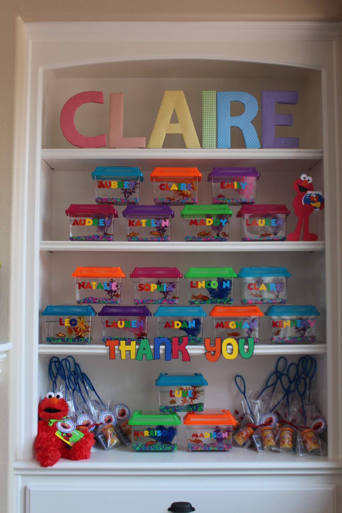 Elmo, Sesame street, rainbow Birthday Party Ideas | Photo 12 of 30 ...