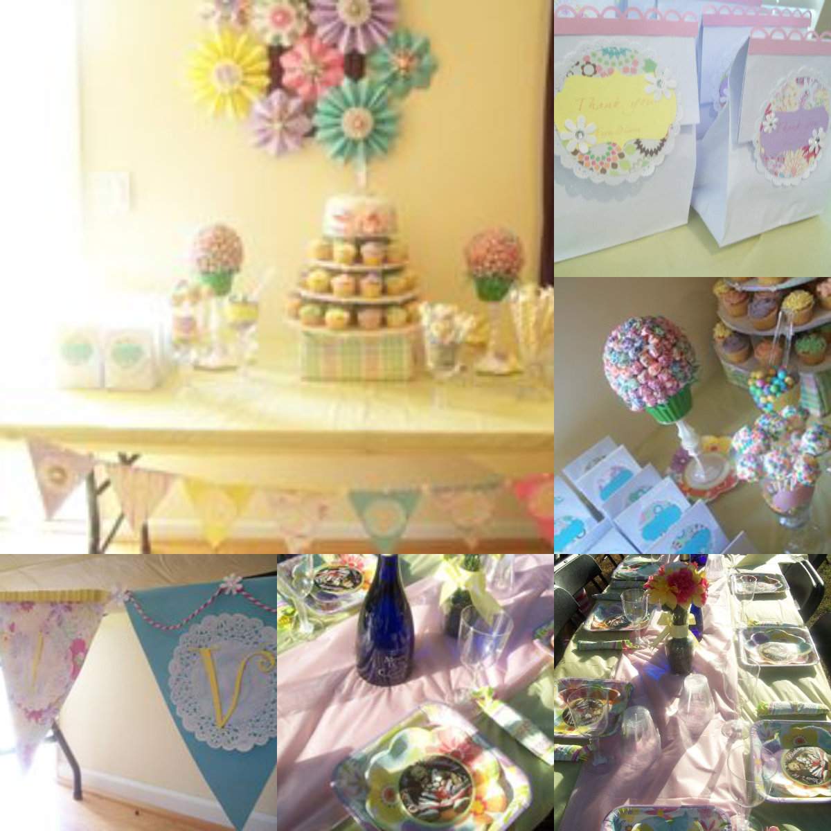 Pastel Spring Flower Party Birthday Party Ideas | Photo 2 of 12 | Catch ...