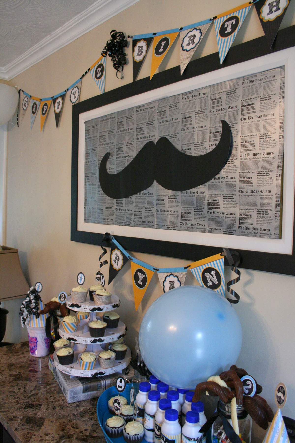 Little Man Mustache Bash Birthday Party Ideas | Photo 3 of 21 | Catch ...