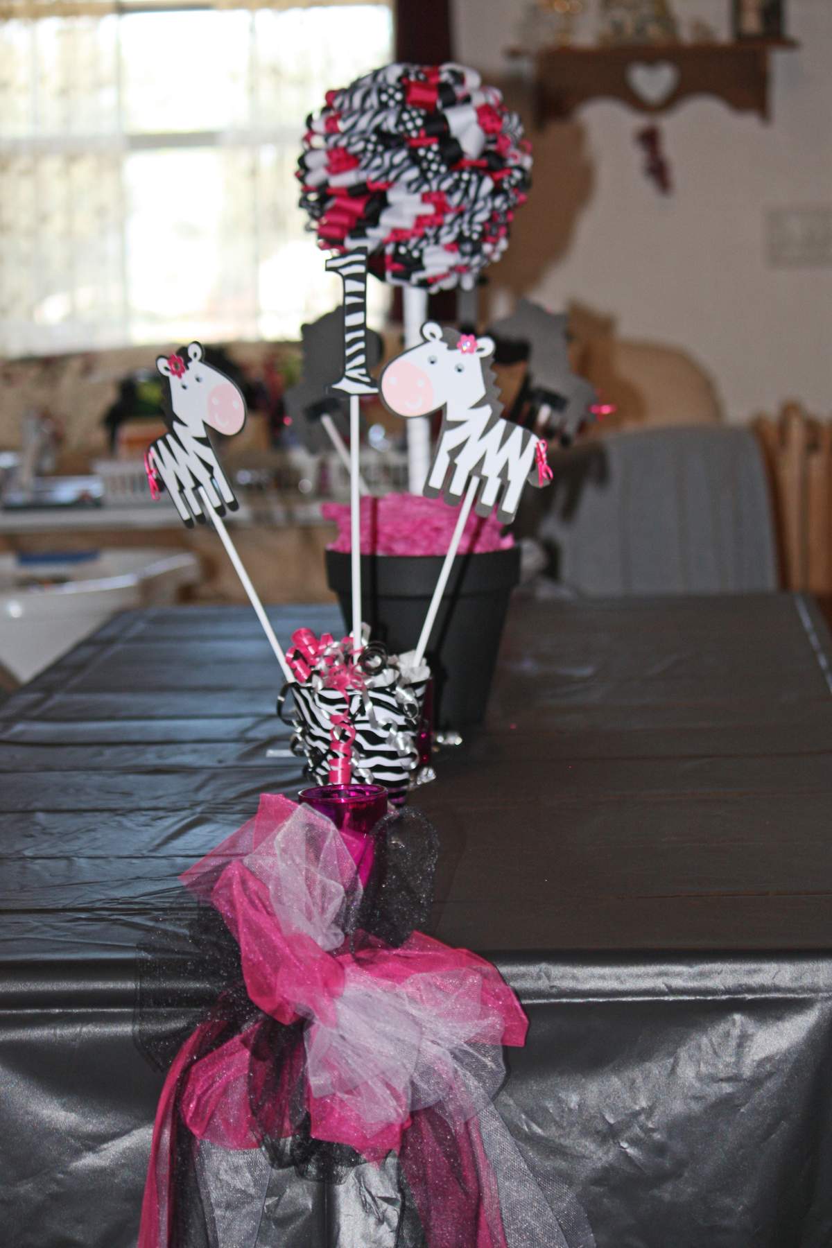Pink/Zebra Theme Birthday Party Ideas | Photo 2 of 19 | Catch My Party