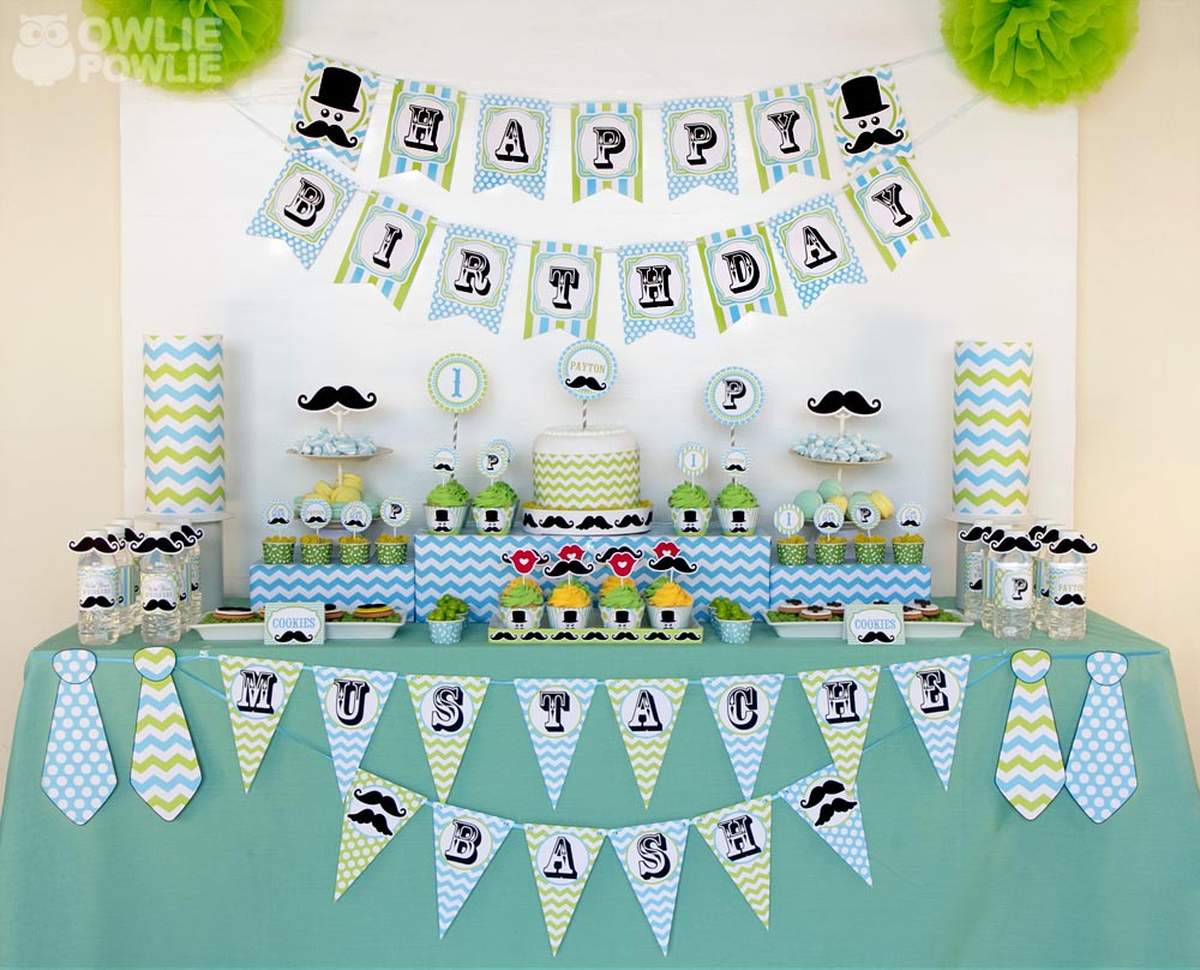 Little Man Mustache Bash Birthday Party Ideas | Photo 8 of 22 | Catch ...