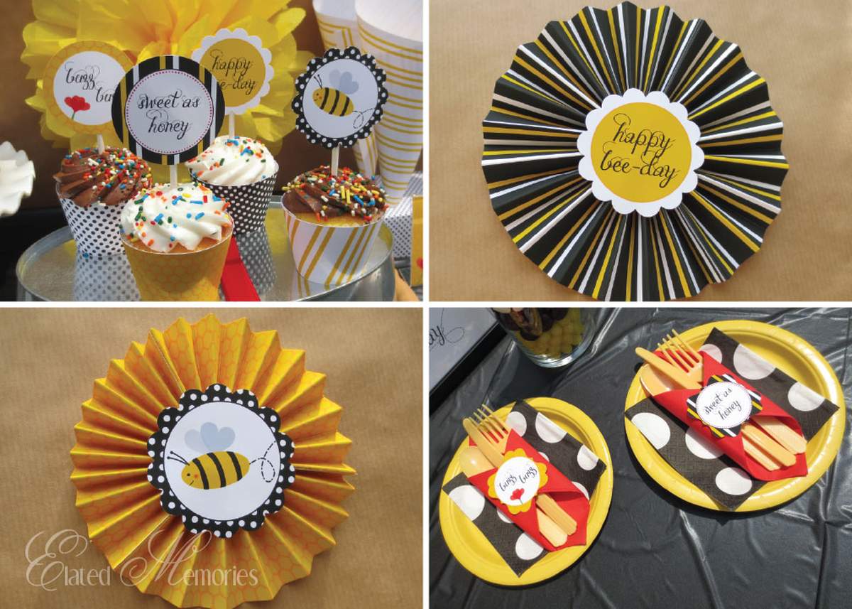 Bumble Bee Printable Party / Birthday "Buzz Buzz" | Catch My Party