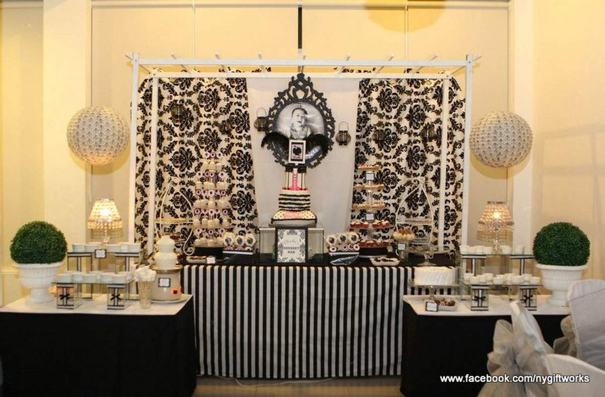 Black & White Birthday Party Ideas | Photo 3 of 67 | Catch My Party
