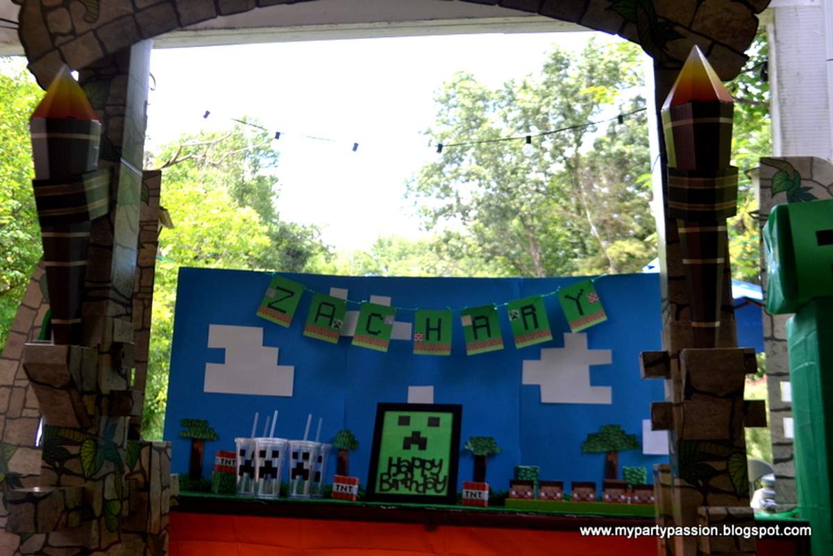 Minecraft/Creepers Birthday Party Ideas | Photo 1 of 41 | Catch My Party