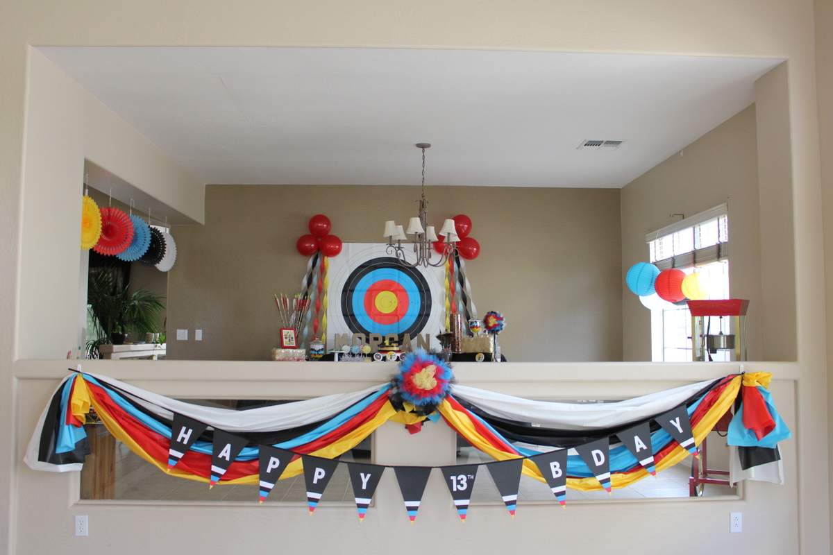 Archery; Sports Birthday Party Ideas | Photo 25 of 32 | Catch My Party