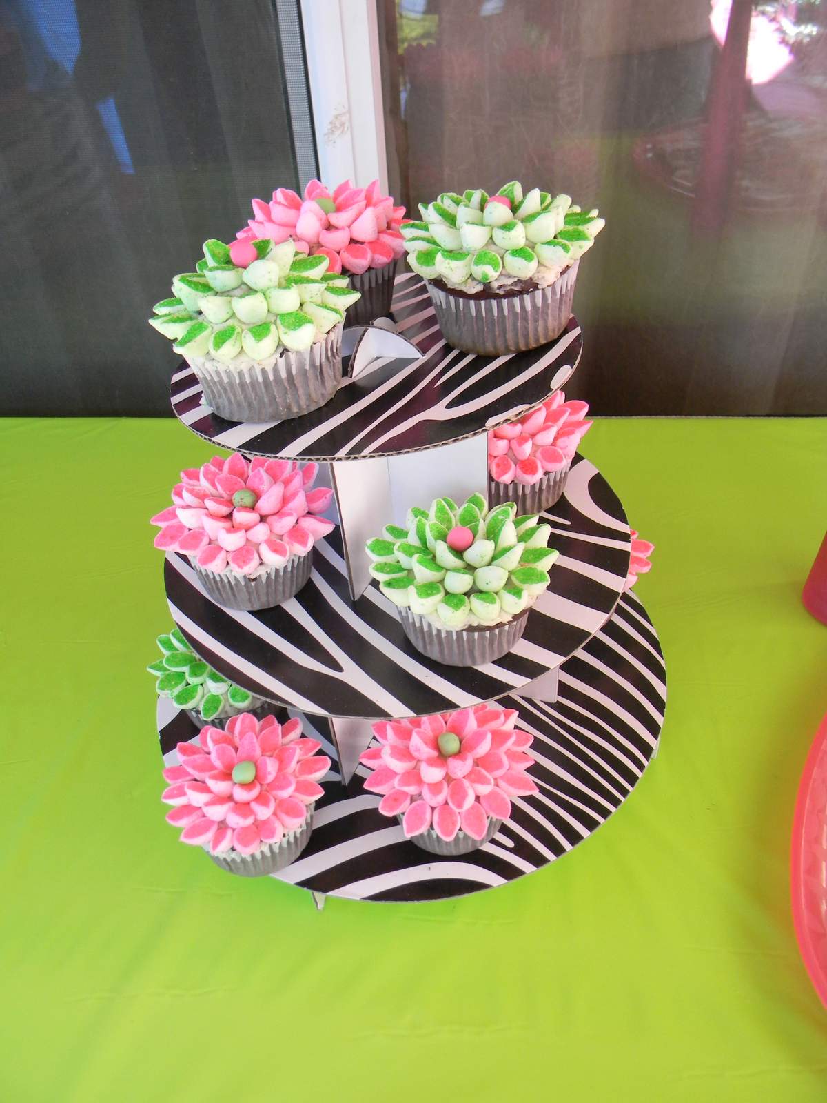 lime green/Pink/Zebra Theme Baby Shower Party Ideas | Photo 7 of 16 ...