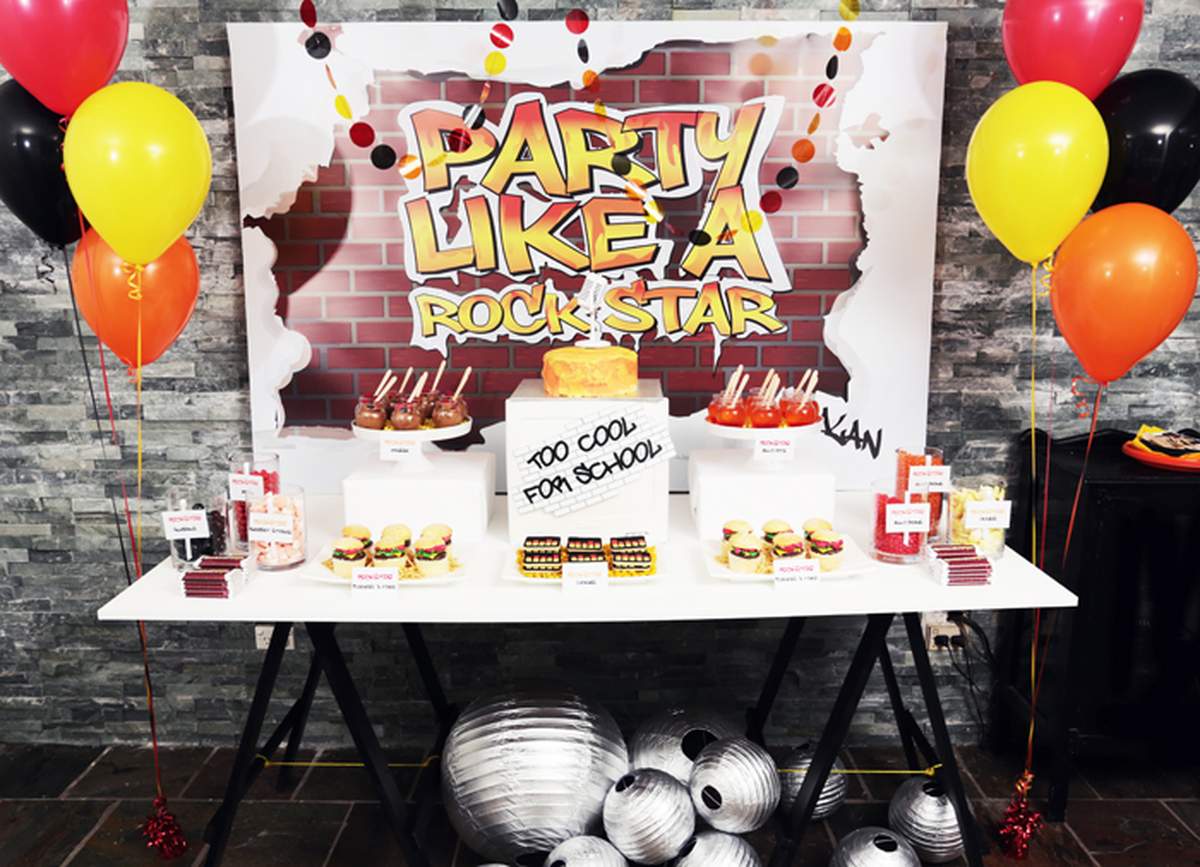 Party Like A Rock Star! Birthday Party Ideas | Photo 1 of 41 | Catch My ...