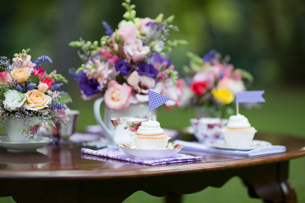 Purple and turquoise Tea Party Party Ideas | Photo 1 of 18 | Catch My Party