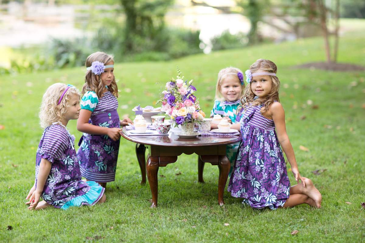 Purple and turquoise Tea Party Party Ideas | Photo 1 of 18 | Catch My Party