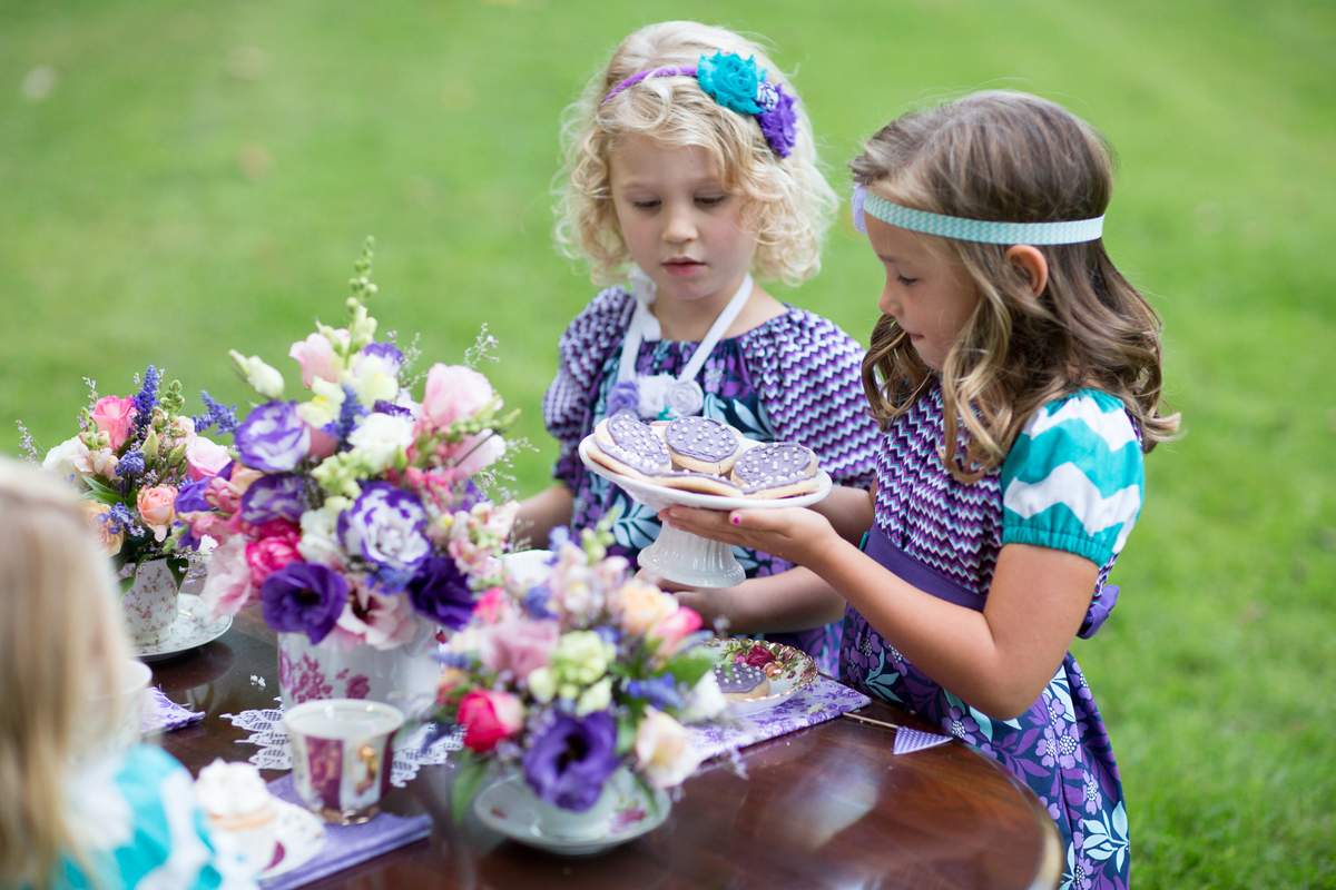 Purple and turquoise Tea Party Party Ideas | Photo 2 of 18 | Catch My Party