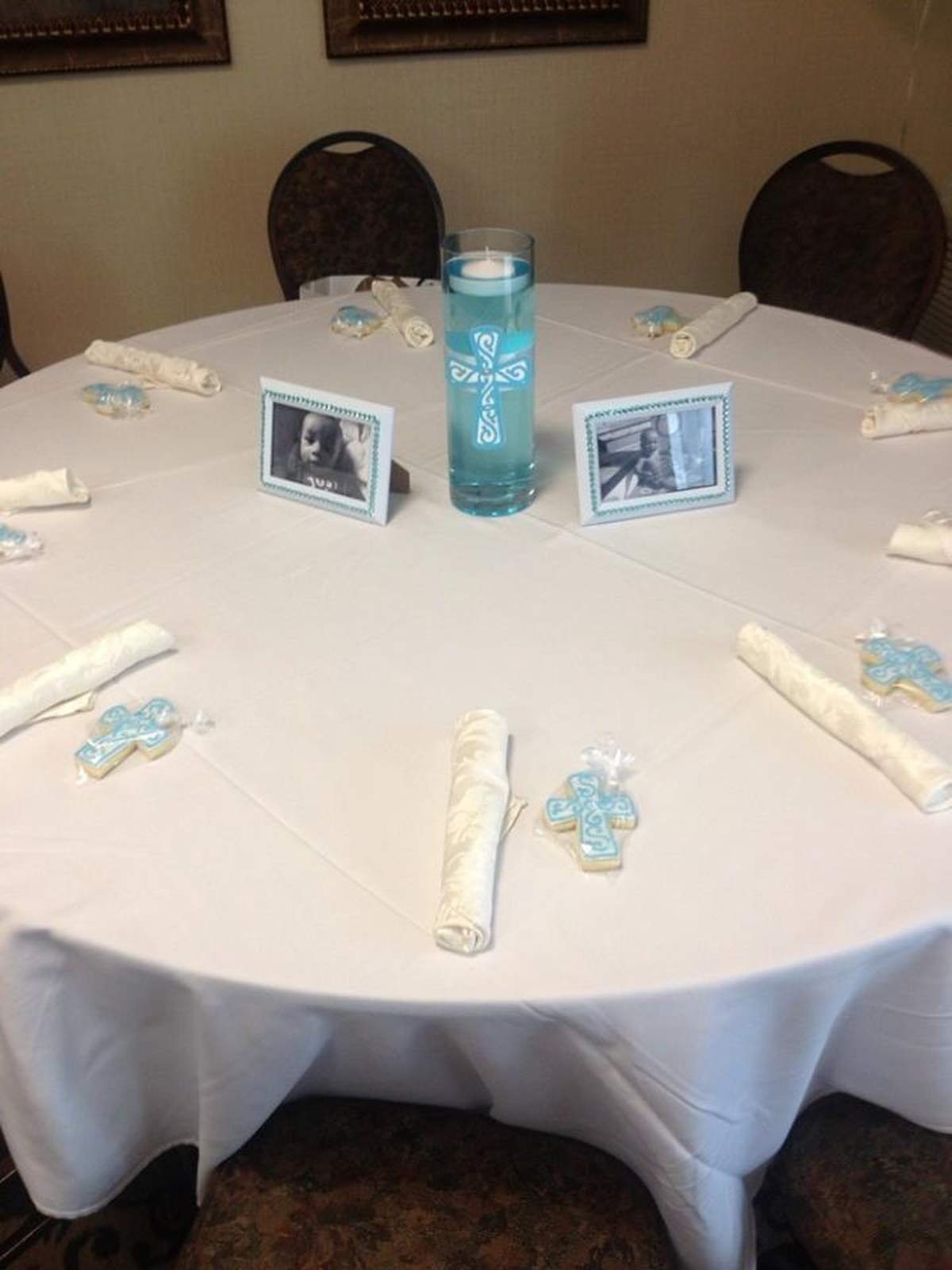 Baby Blue & Bling Baptism Party Ideas | Photo 4 of 15 | Catch My Party