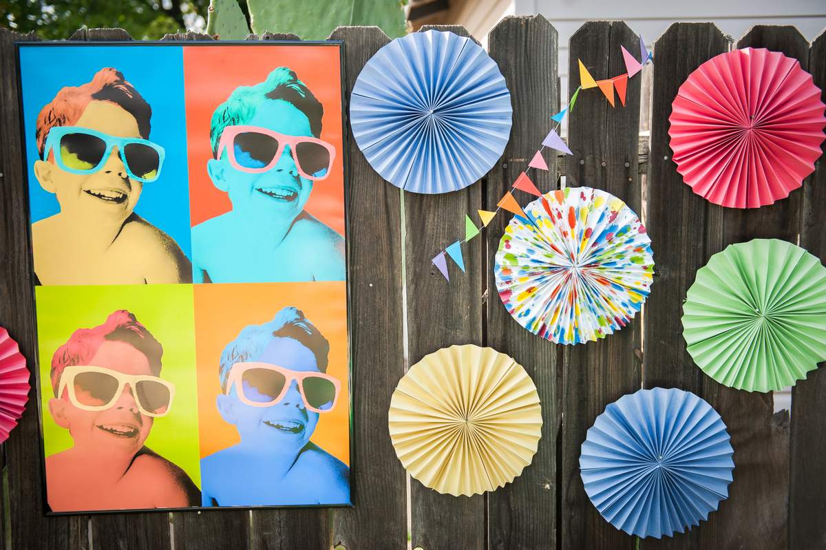 Pop Art, art, modern, rainbow, Birthday Party Ideas | Photo 37 of 52 ...