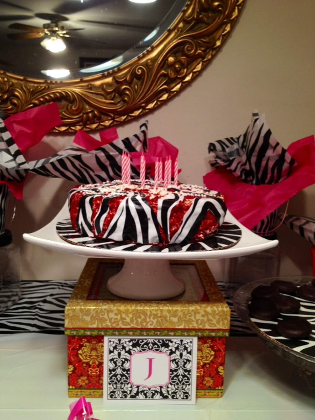 Pink/Zebra Theme Birthday Party Ideas | Photo 3 of 13 | Catch My Party