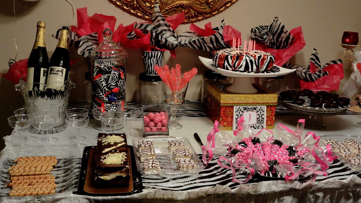 Pink/Zebra Theme Birthday Party Ideas | Photo 7 of 13 | Catch My Party