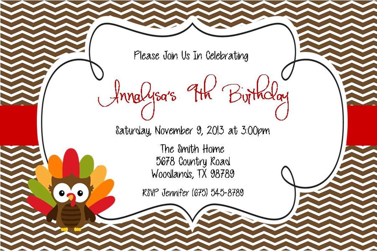 Fall/Thanksgiving / Birthday "Thanksgiving Birthday" | Catch My Party