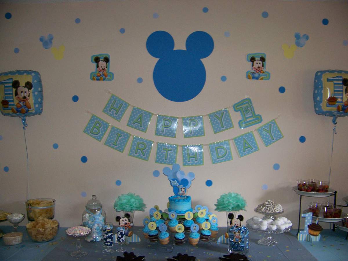 Baby Mickey Mouse Birthday Party Ideas | Photo 31 of 39 | Catch My Party