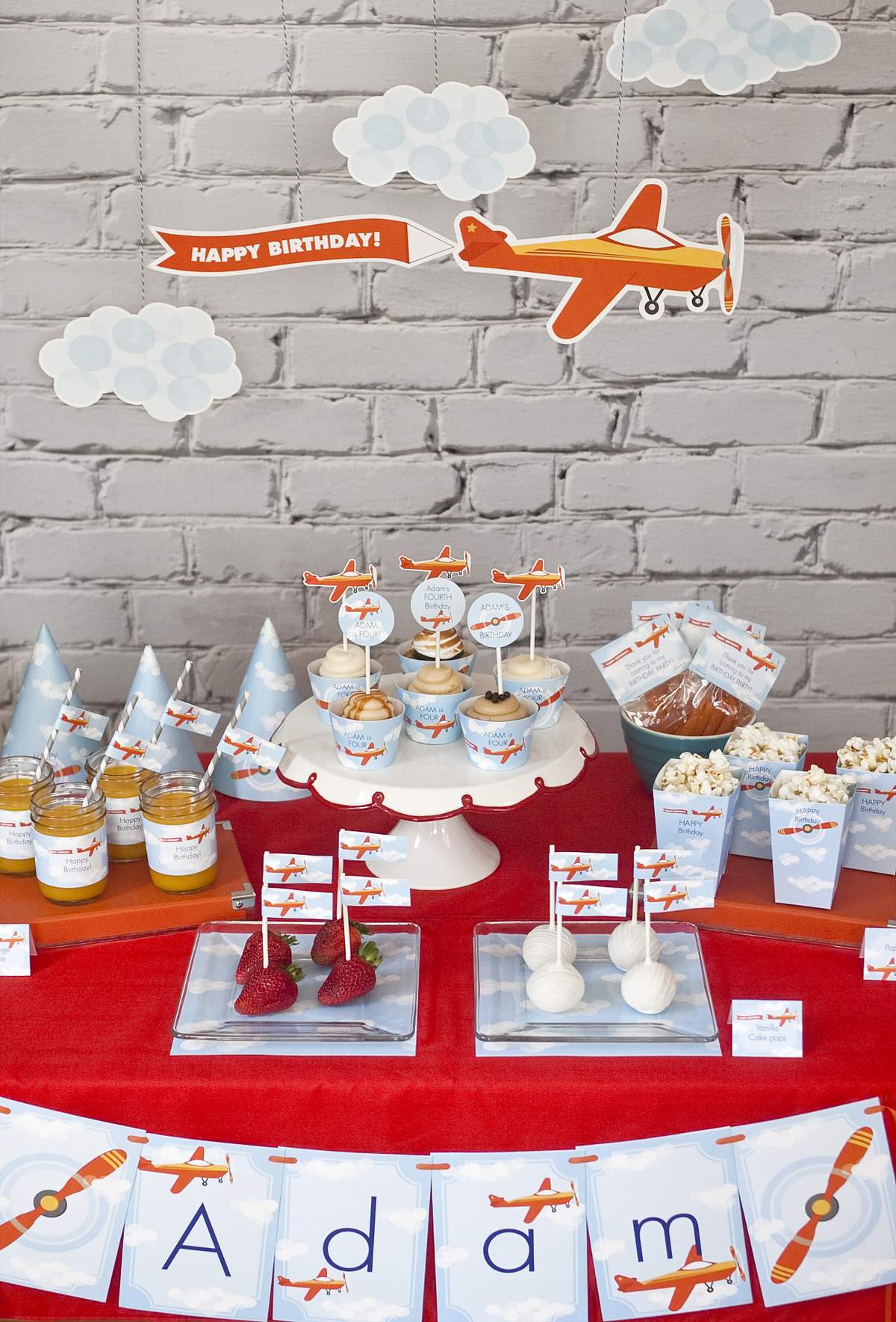 Airplanes & Clouds Birthday Party Ideas | Photo 1 of 10 | Catch My Party