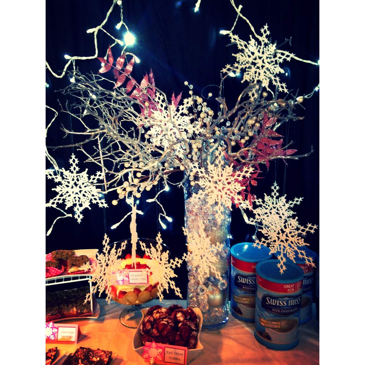 Winter Wonderland Snowflake Birthday Party Ideas | Photo 5 of 10 ...