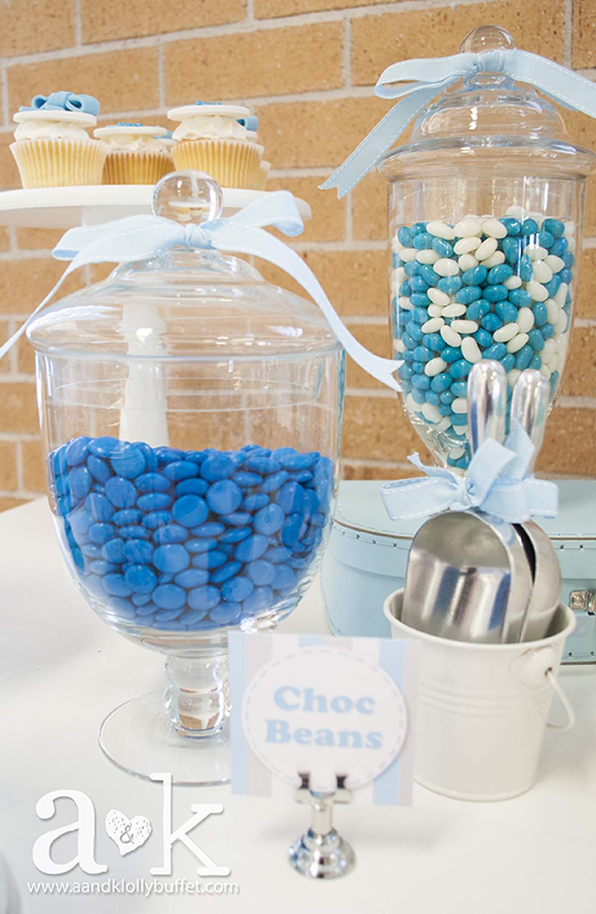 Blue and white Baptism Party Ideas | Photo 15 of 17 | Catch My Party