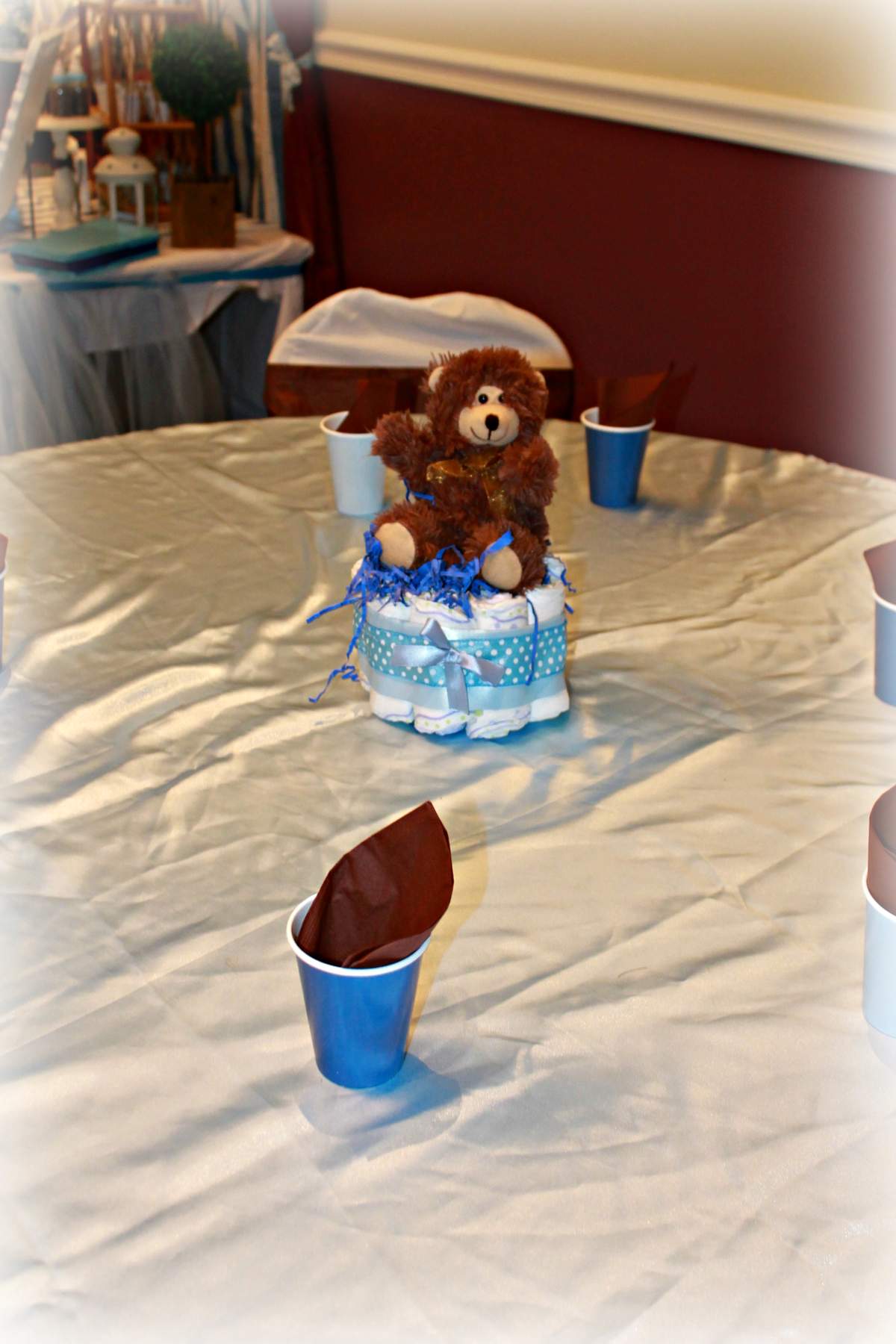 Blue and brown teddy bears Baby Shower Party Ideas | Photo 4 of 27 ...