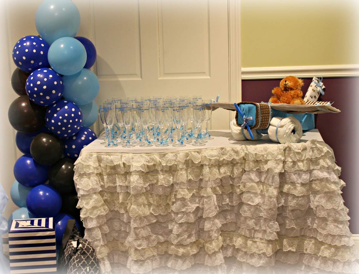 Blue and brown teddy bears Baby Shower Party Ideas | Photo 1 of 27 ...