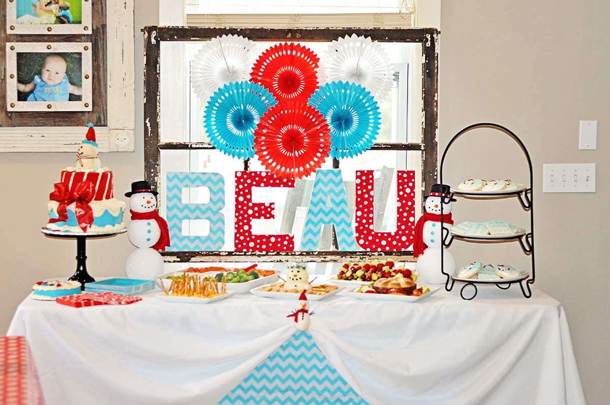 Winter One-derland/Snowmen Birthday Party Ideas | Photo 14 of 20 ...