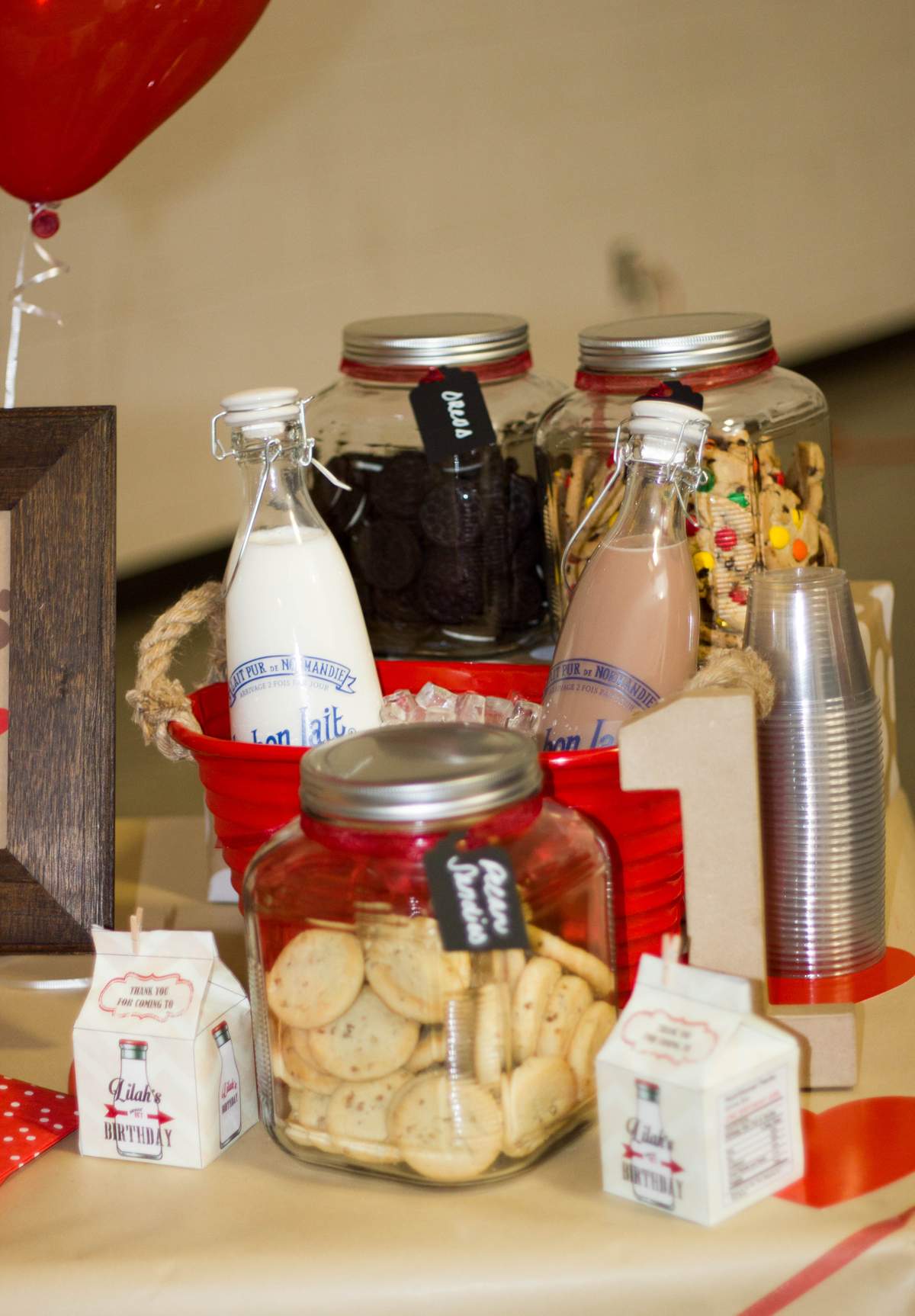 Cookies and milk Birthday Party Ideas | Photo 14 of 27 | Catch My Party