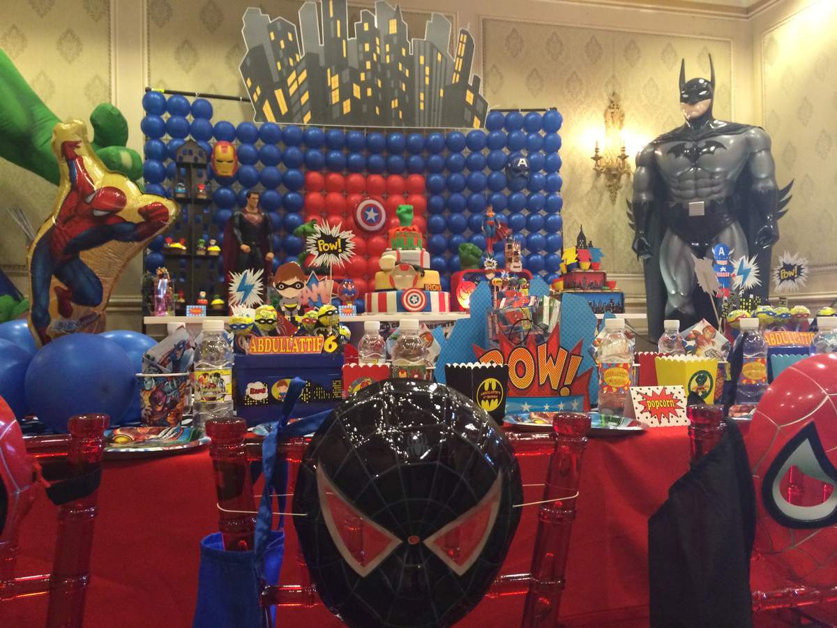 Super Hero Squad/Marvel Characters Birthday Party Ideas | Photo 17 of ...