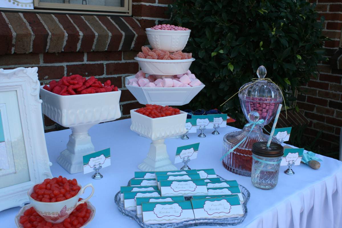 Orange, Aqua, Gold and Fuschia Tea Party Party Ideas | Photo 7 of 36 ...