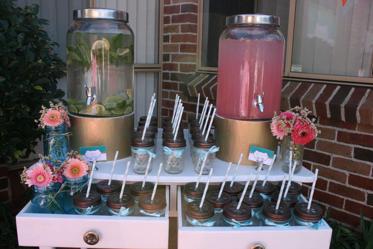 Orange, Aqua, Gold and Fuschia Tea Party Party Ideas | Photo 1 of 36 ...