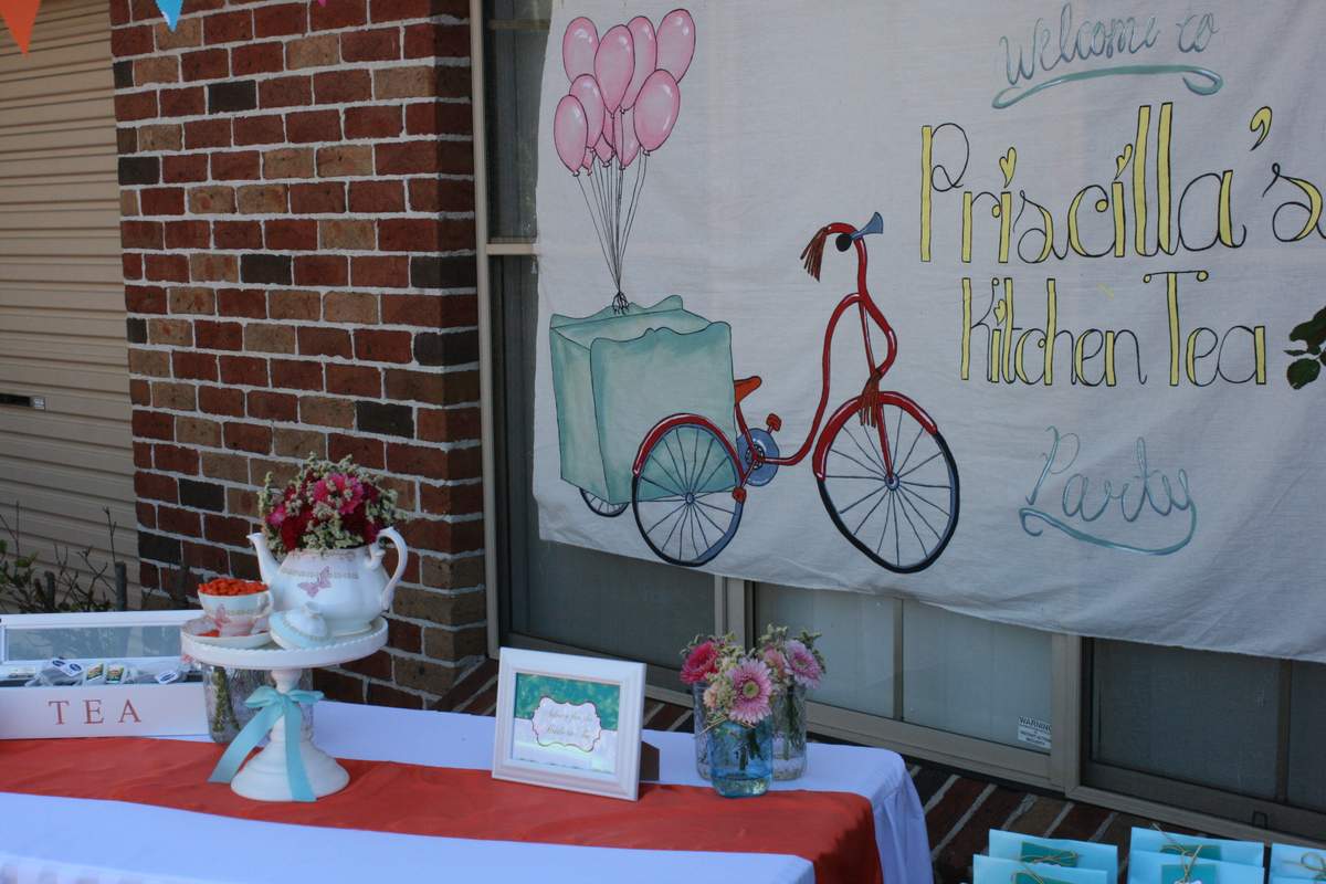 Orange, Aqua, Gold and Fuschia Tea Party Party Ideas | Photo 1 of 36 ...