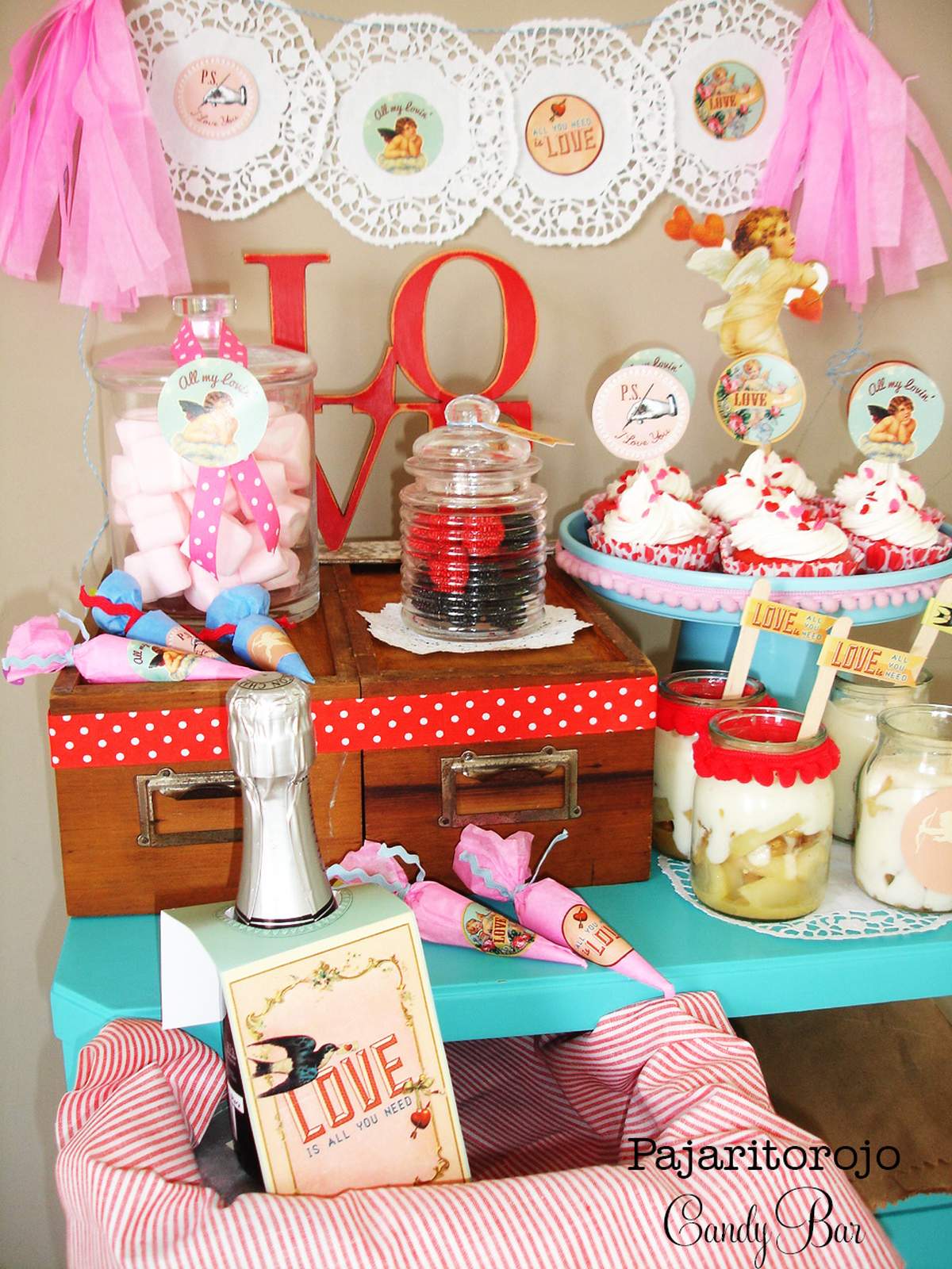 Vintage Love Valentine's Day Party Ideas | Photo 4 of 19 | Catch My Party