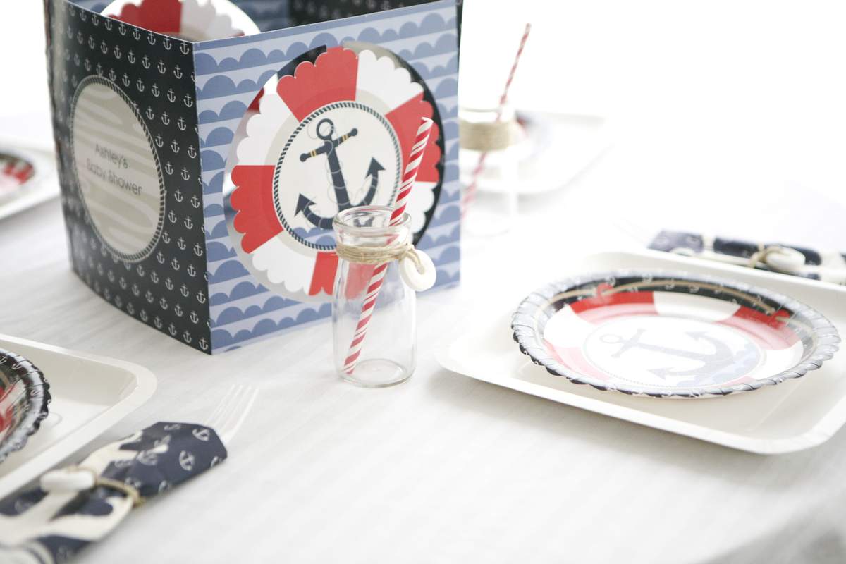 Nautical Baby Shower Party Ideas | Photo 10 of 49 | Catch My Party