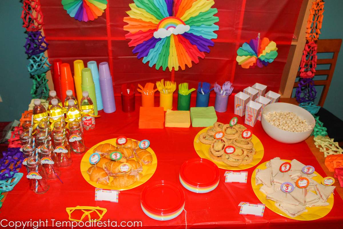 Rainbow Party Birthday Party Ideas | Photo 7 of 29 | Catch My Party