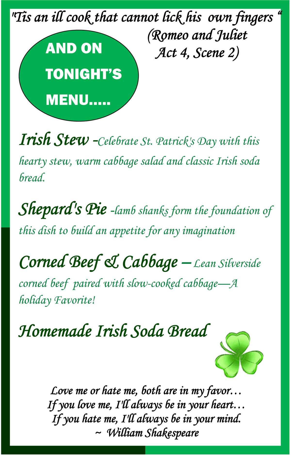St Patricks / Shakespeare St. Patrick's Day Party Ideas | Photo 3 of 29 ...