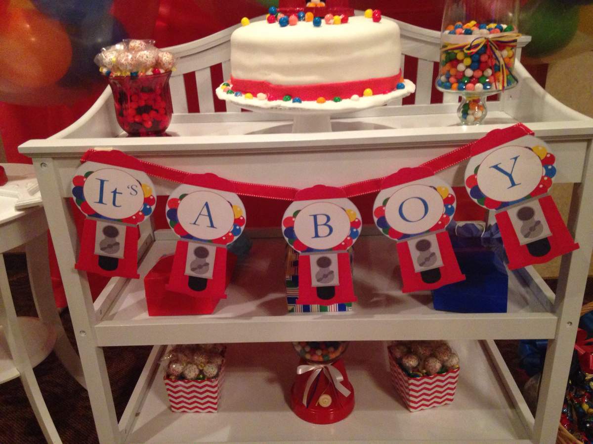 Gumball Machine Baby Shower Party Ideas | Photo 1 of 12 | Catch My Party