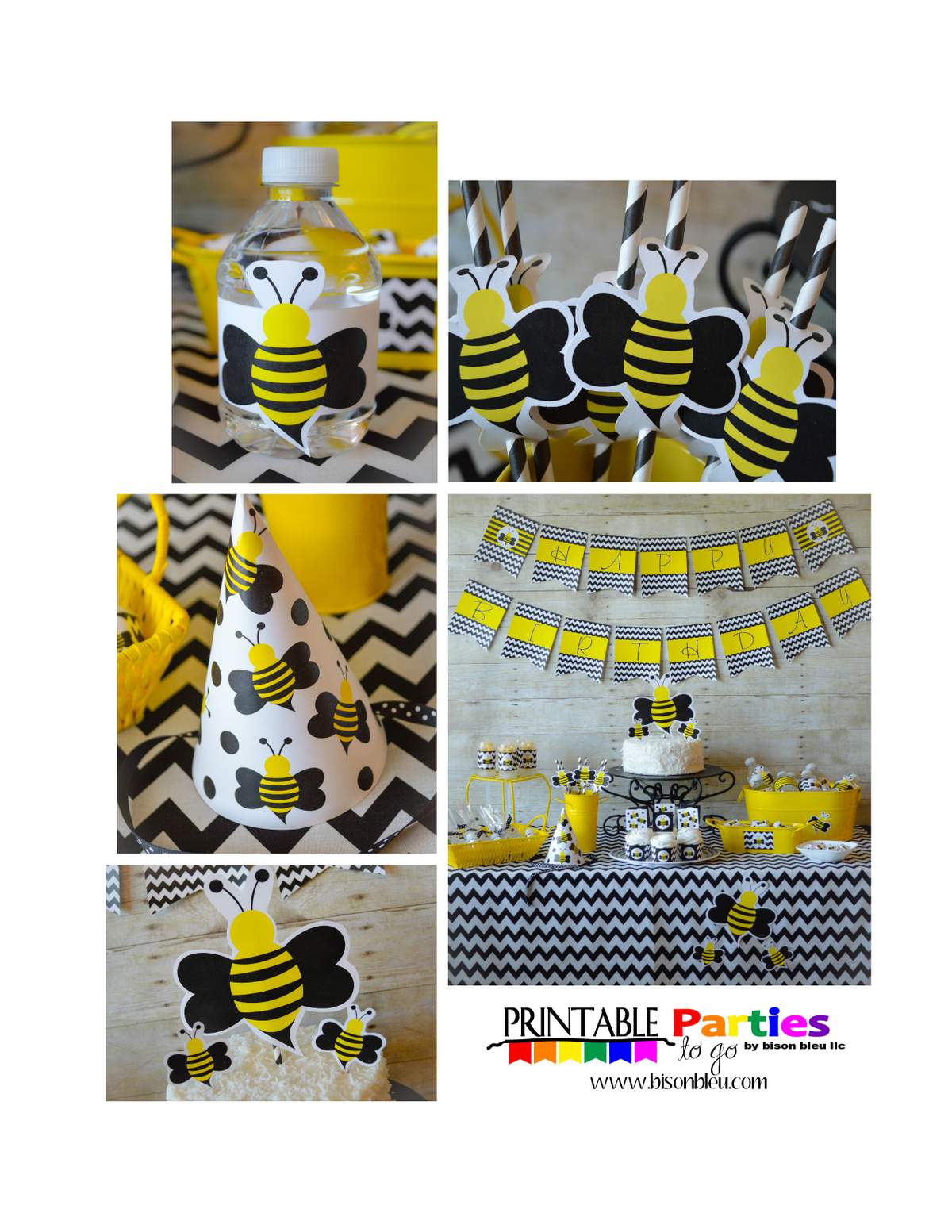Bumble Bees Birthday Party Ideas | Photo 23 of 24 | Catch My Party