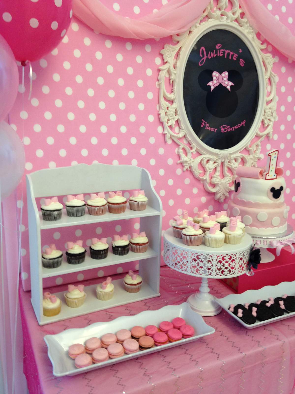 Minnie Mouse Polka dots Birthday Party Ideas | Photo 1 of 6 | Catch My Party