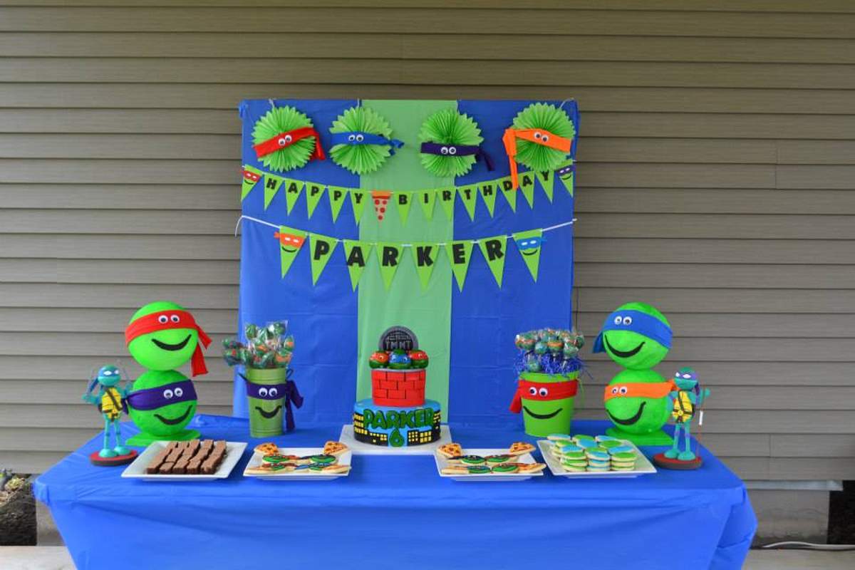 Teenage Mutant Ninja Turtles Birthday Party Ideas | Photo 7 of 37 ...