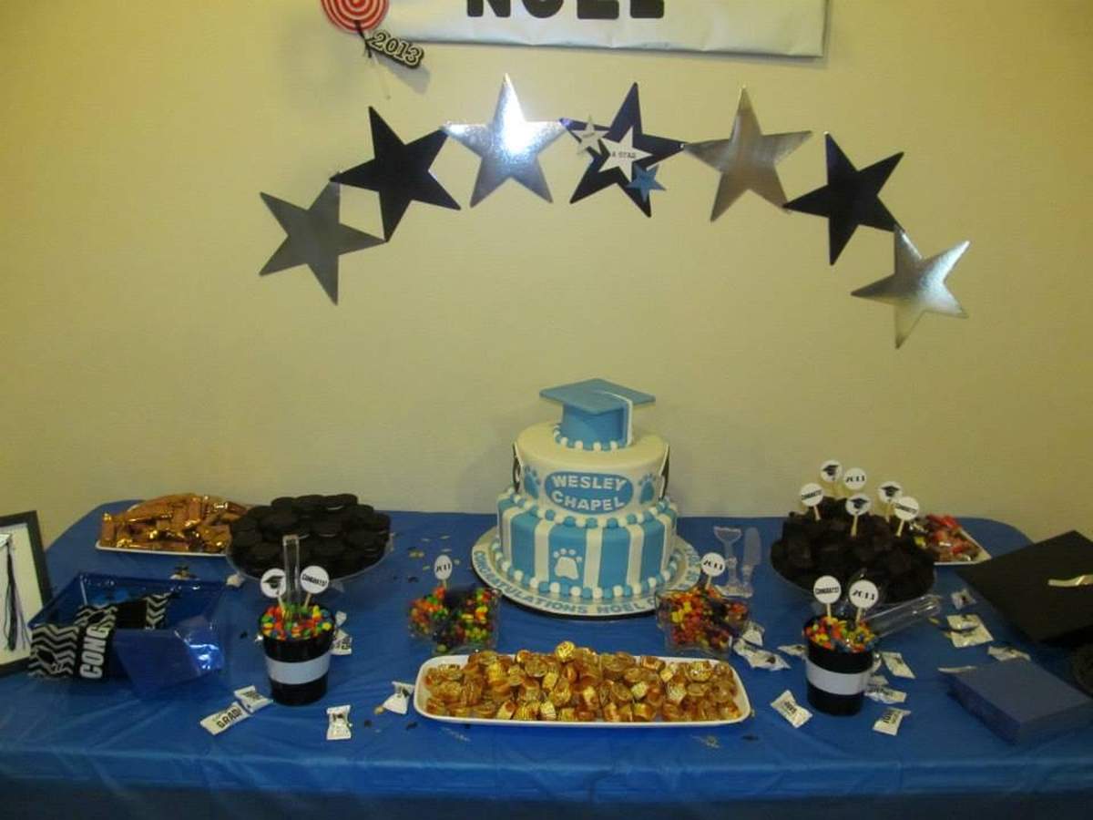 Blue and black Graduation/End of School Party Ideas | Photo 3 of 11 ...