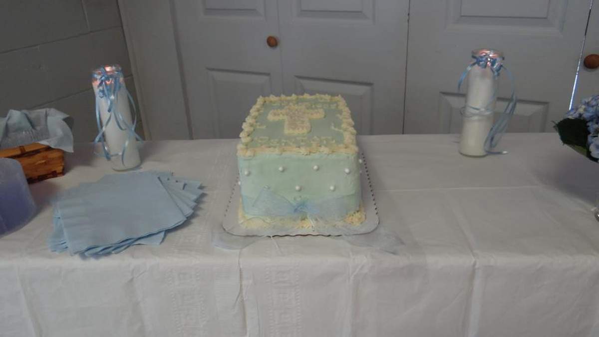 Baby Blue and White Baptism Party Ideas | Photo 6 of 11 | Catch My Party