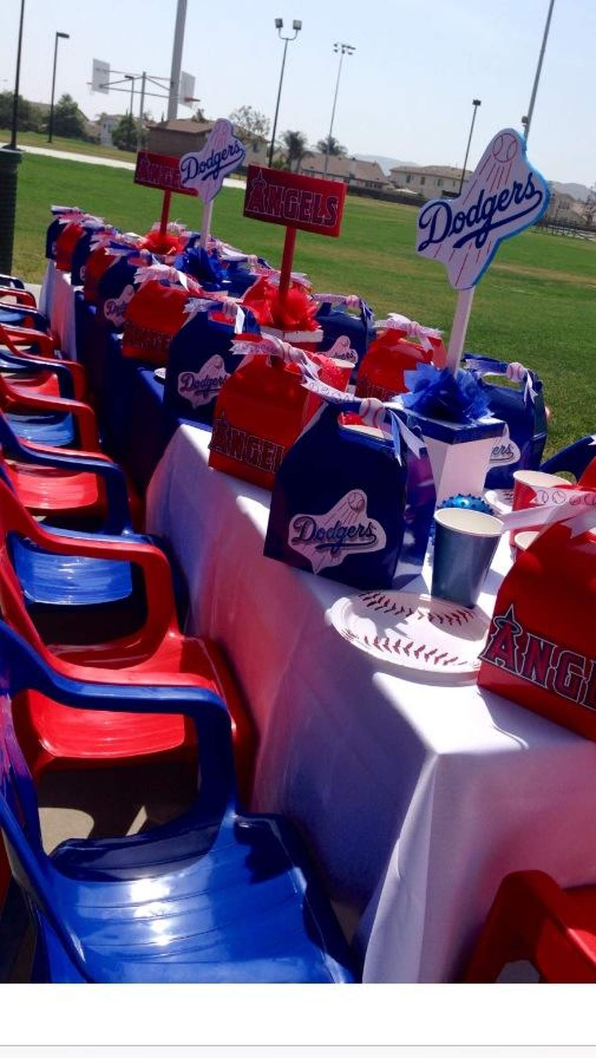 ANGELS AND DODGERS Birthday Party Ideas | Photo 1 of 7 | Catch My Party