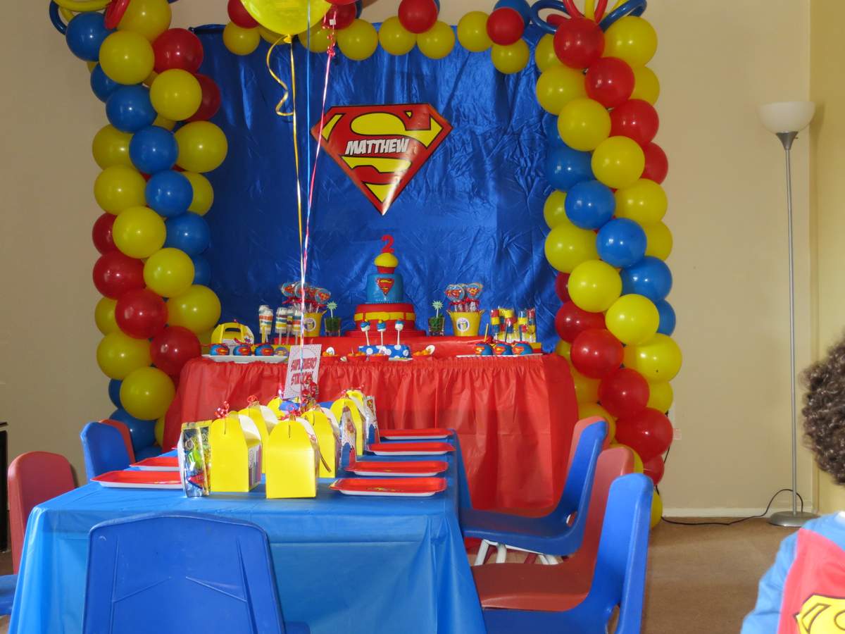 Superman Birthday Party Ideas | Photo 10 of 39 | Catch My Party