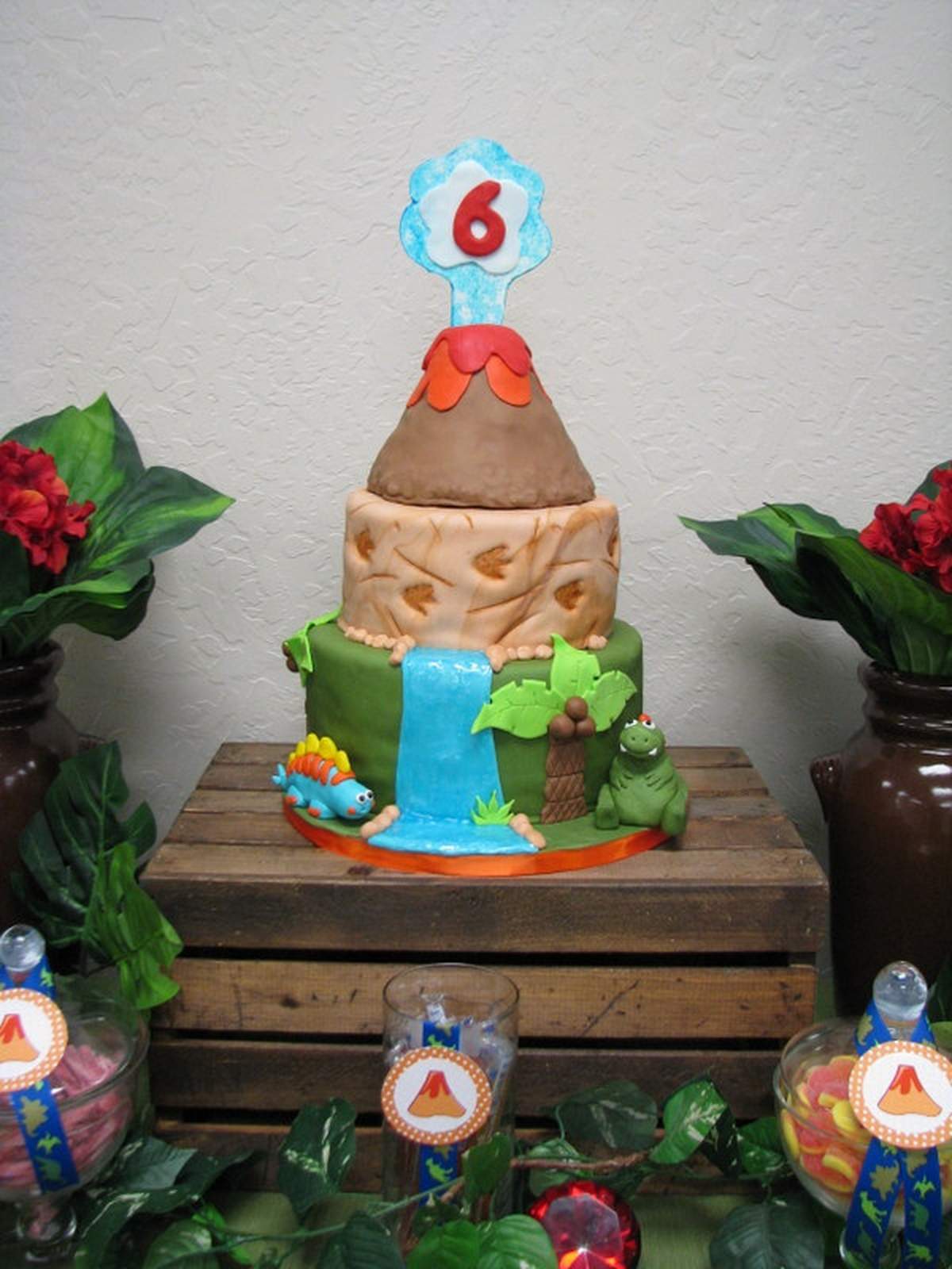 volcanoes and dinosaurs Birthday Party Ideas | Photo 1 of 14 | Catch My ...