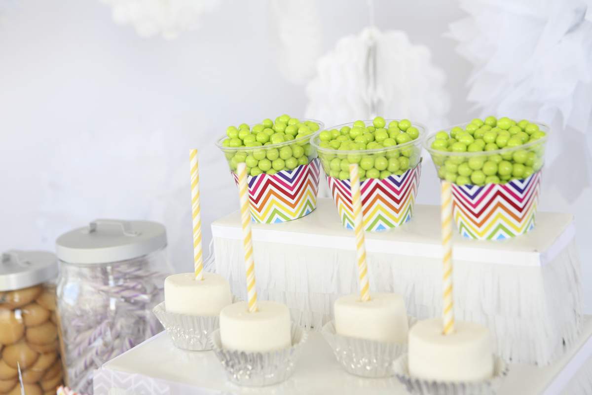 Chevron Rainbow Birthday Party Ideas | Photo 4 of 8 | Catch My Party
