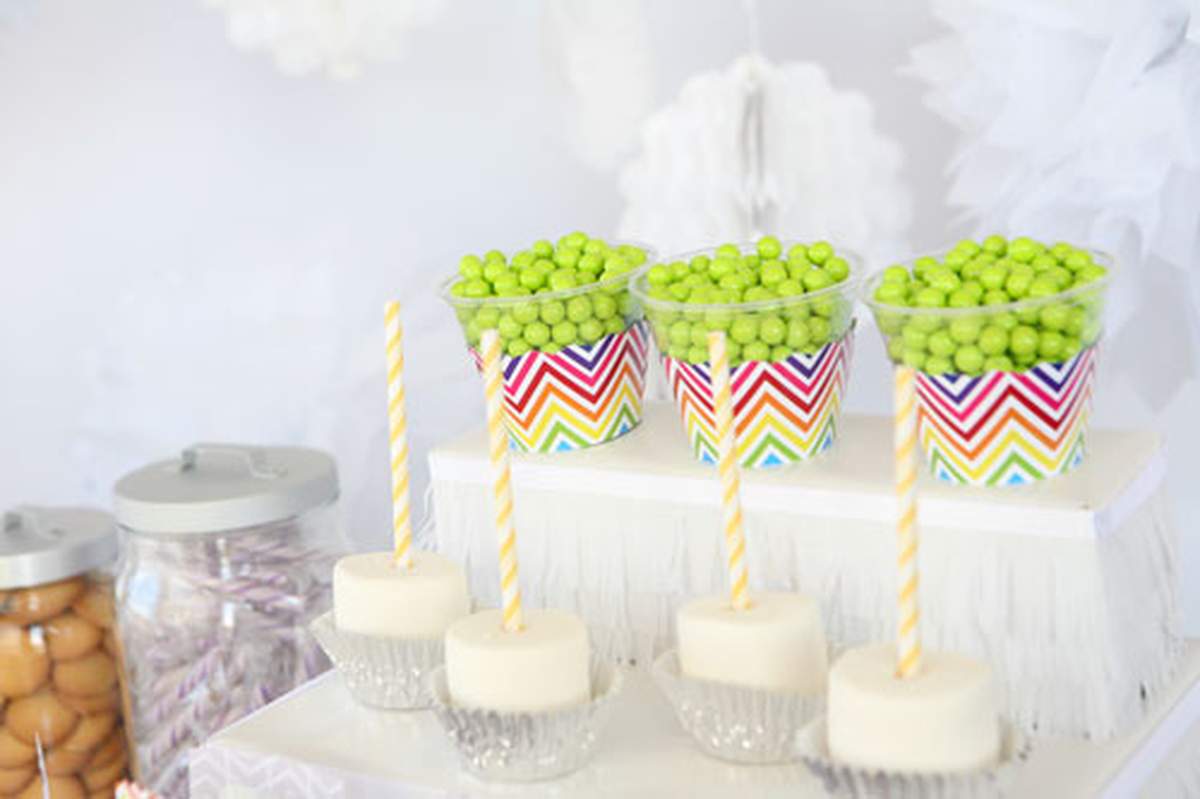 Chevron Rainbow Birthday Party Ideas | Photo 4 of 8 | Catch My Party